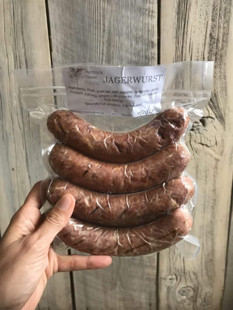 Jagerwurst sausage -burdock grove farm